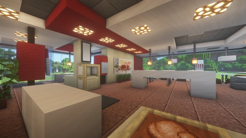 real KFC Restaurant | interior Minecraft Map