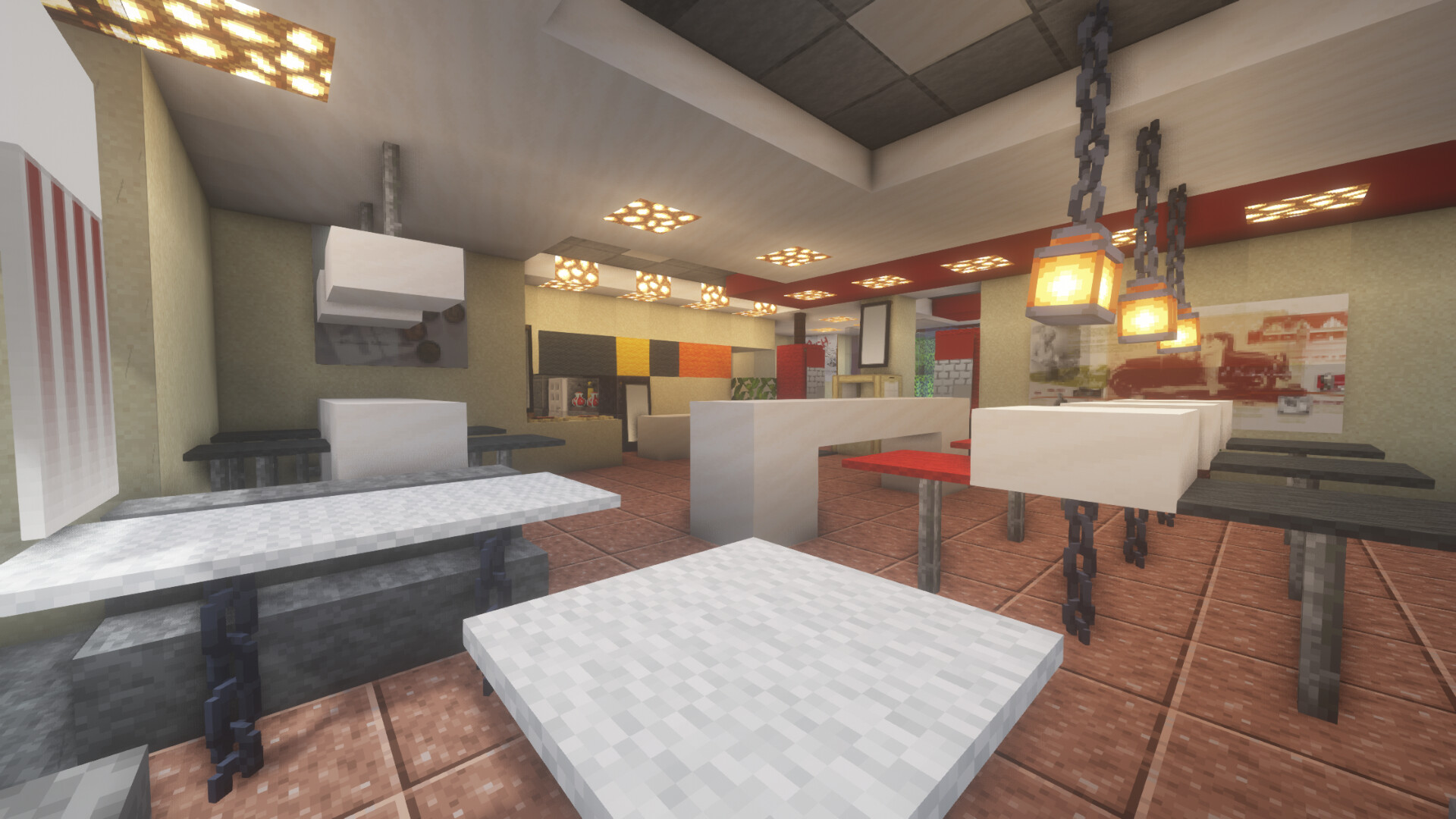 real KFC Restaurant | interior Minecraft Map