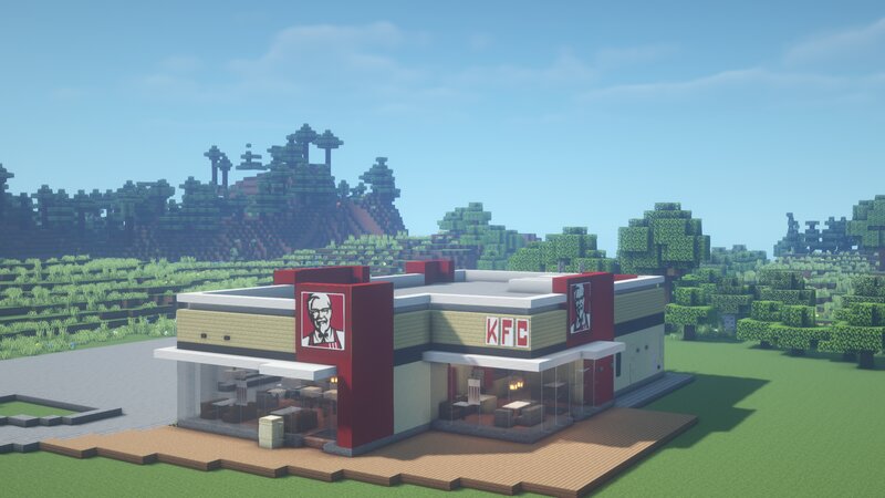 real KFC Restaurant | interior Minecraft Map