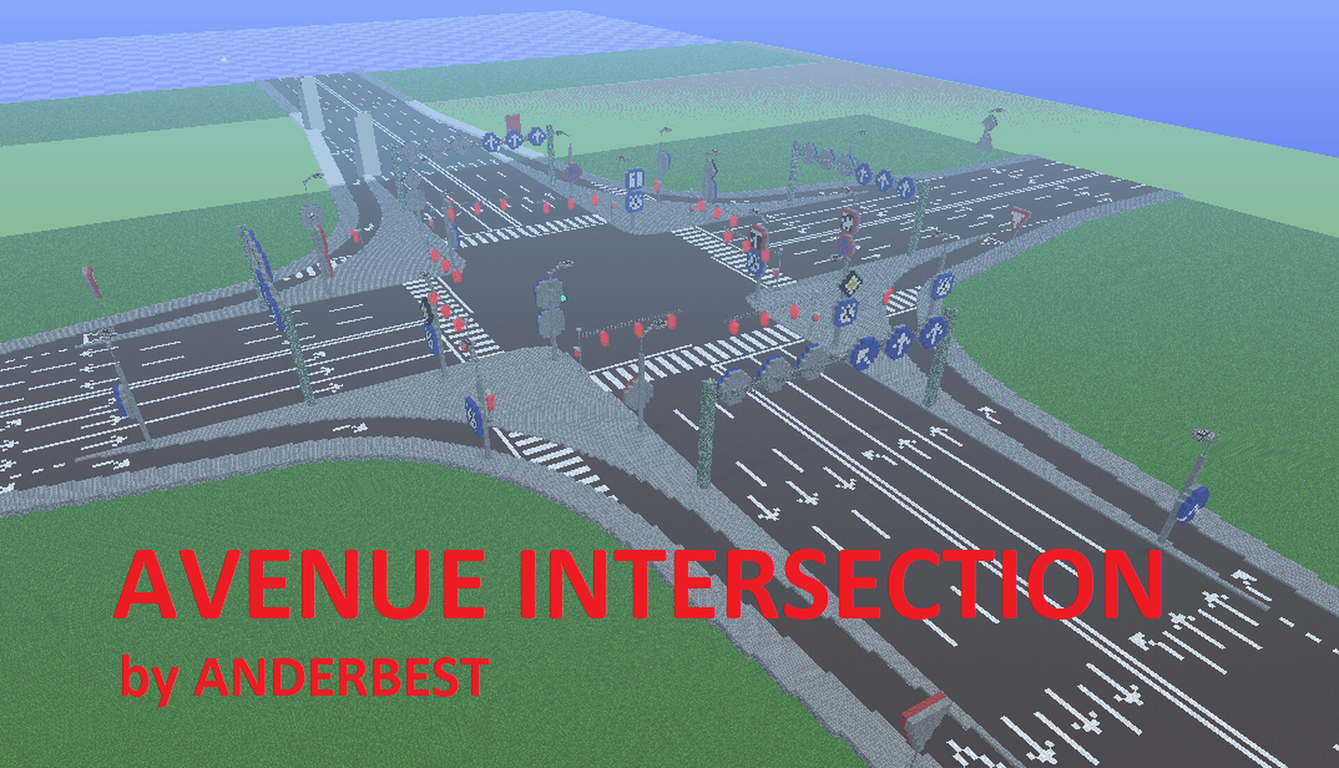 Avenue Intersection by Anderbest Minecraft Map