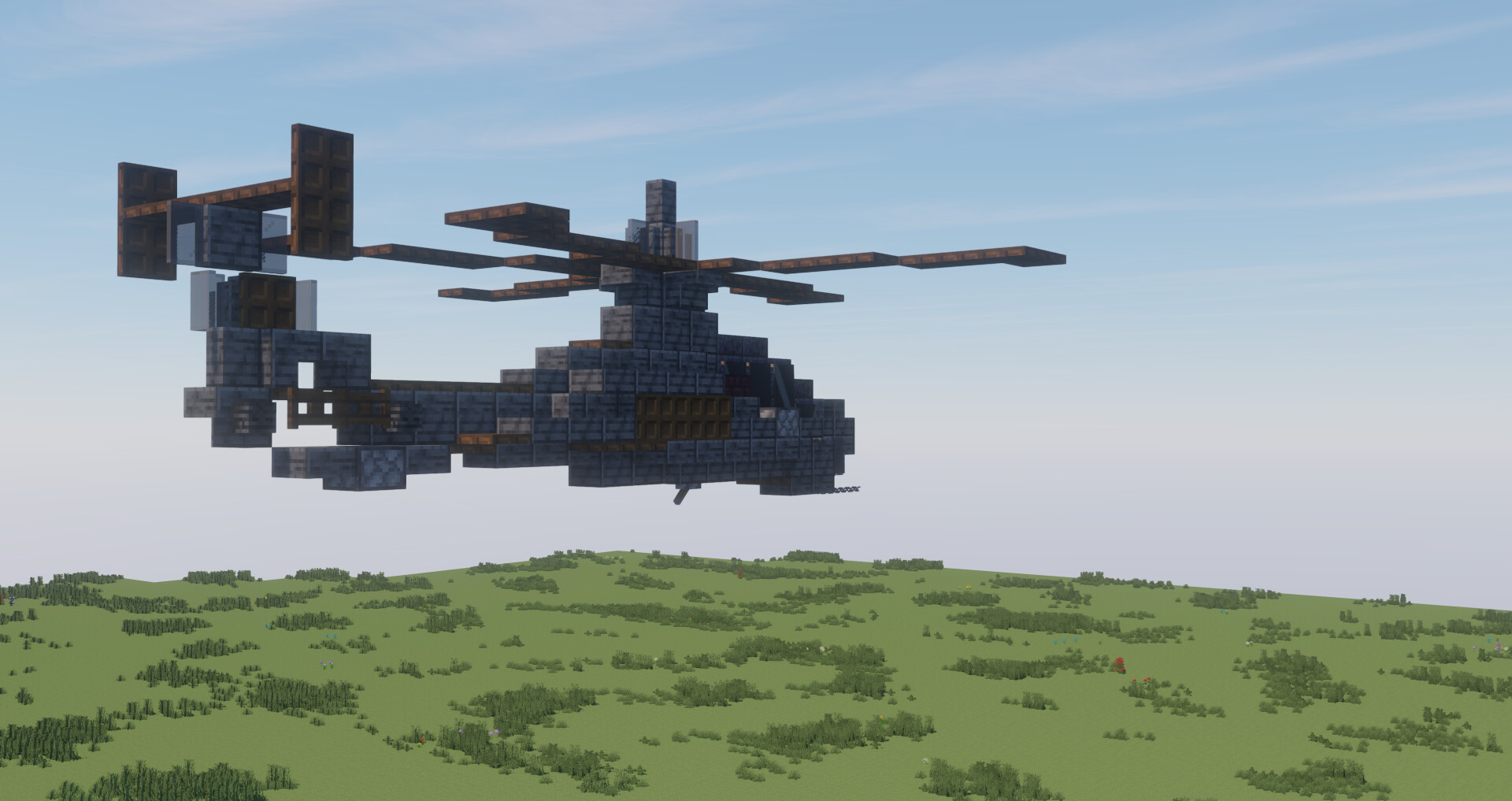 RAH-66 Comanche stealth recon/attack helicopter 1.5:1 Minecraft Map