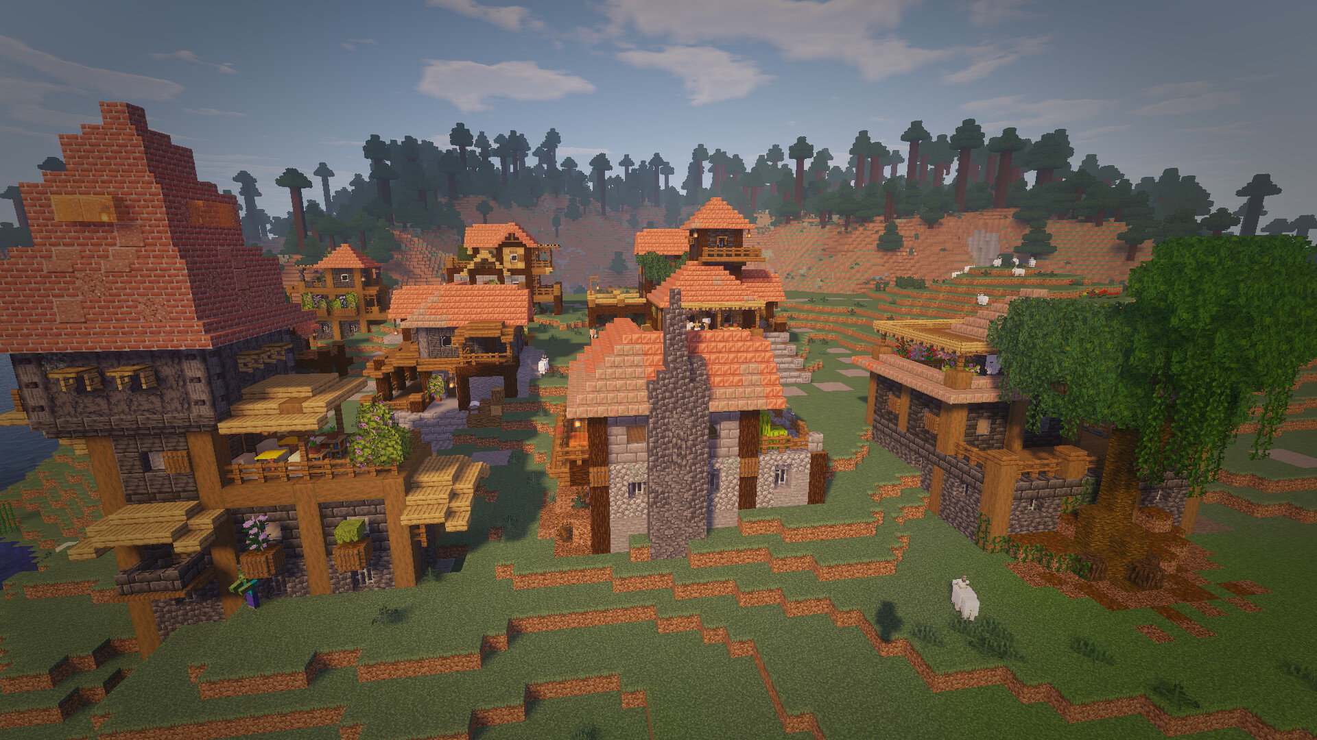 A village in the woods Minecraft Map