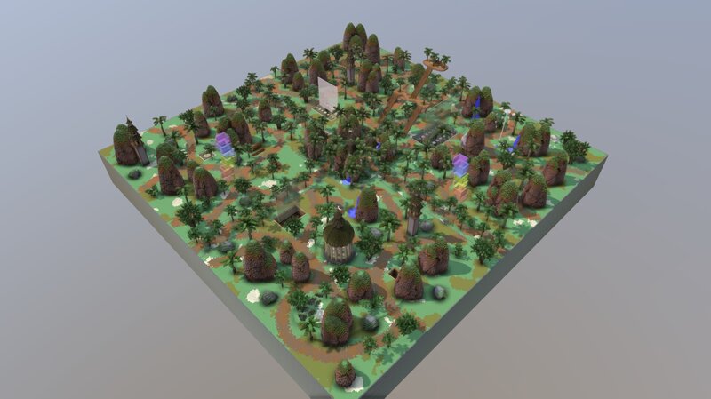 KITMAP SPAWN + WARZONE ~ TROPICAL 500X500 1.8+ Minecraft Map