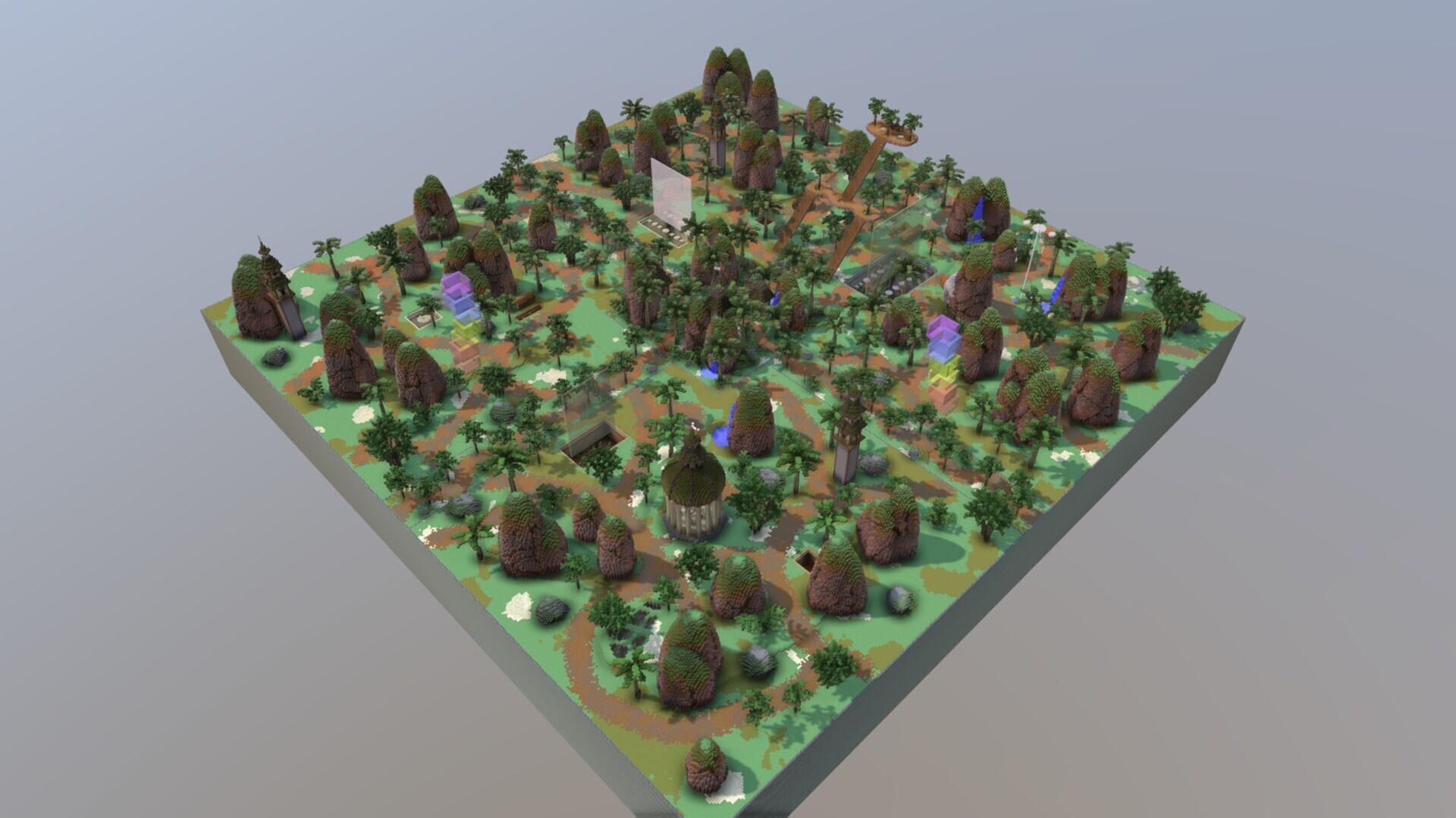 KITMAP SPAWN + WARZONE ~ TROPICAL 500X500 1.8+ Minecraft Map