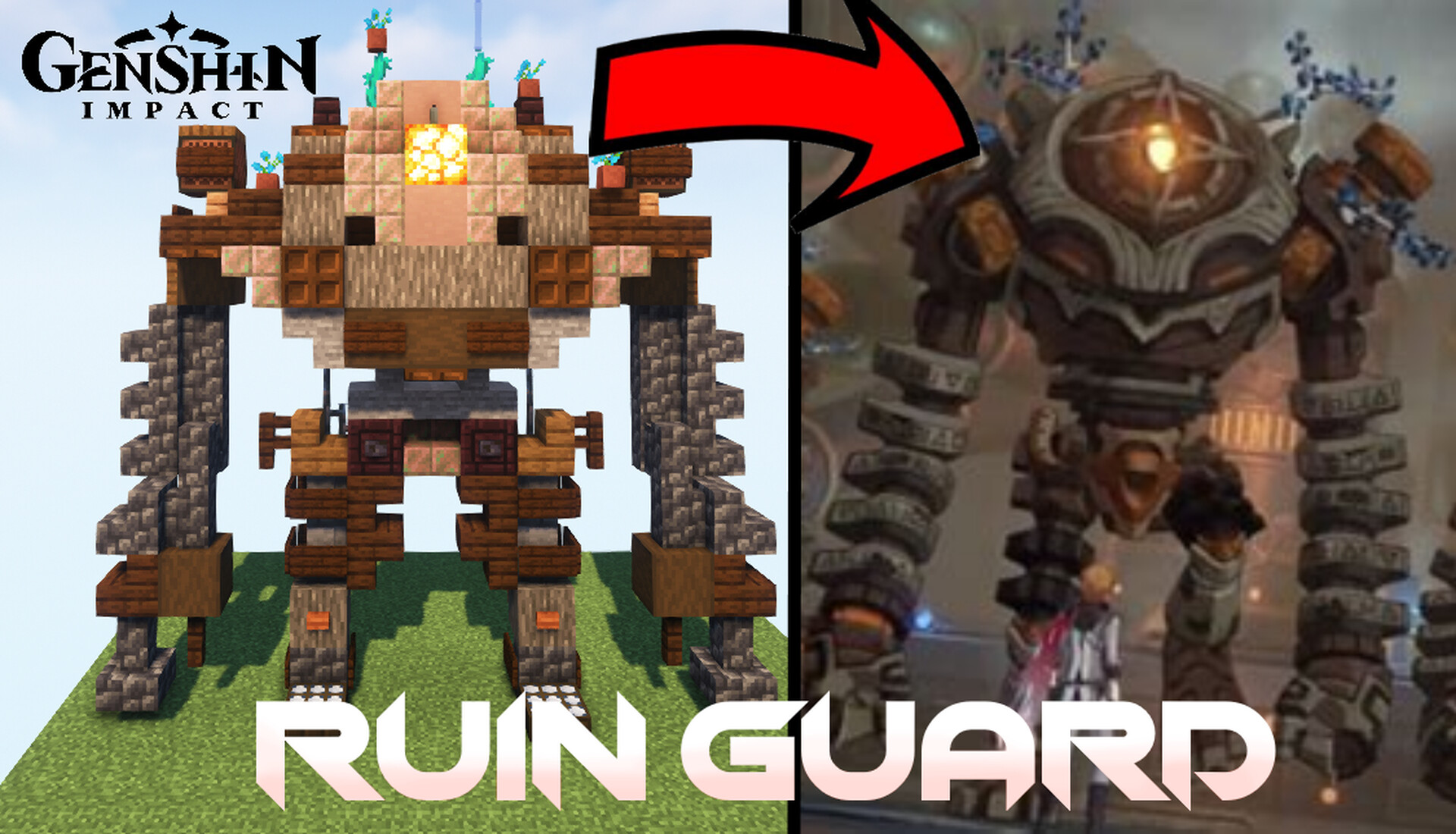 Ruin Guard from GENSHIN IMPACT in Minecraft! l Very Detailed! Minecraft Map