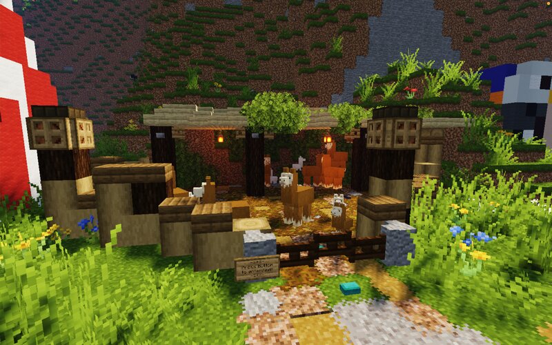 The interactive animal pens Minecraft Map