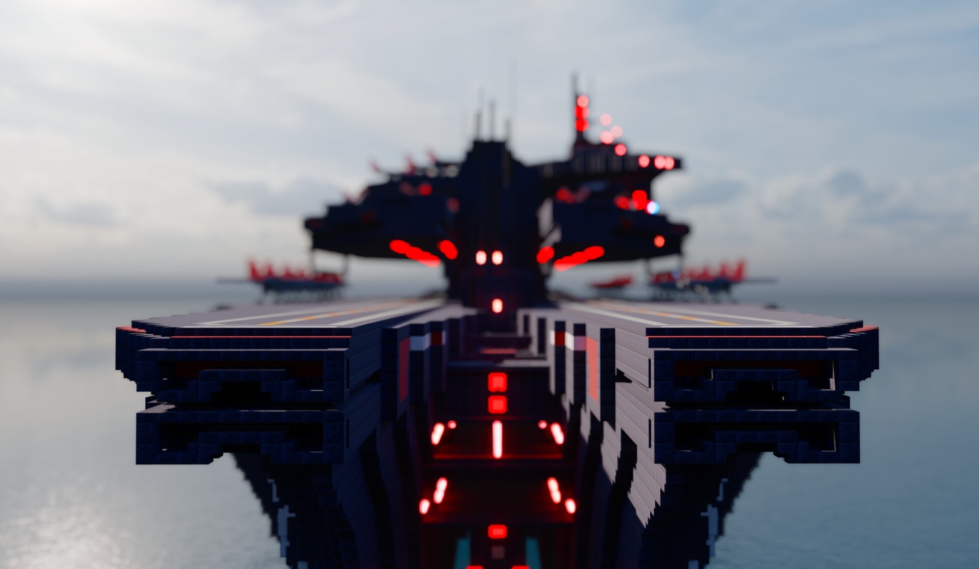 Kujira - Arasaka supercarrier from Cyberpunk 2077 Minecraft Map