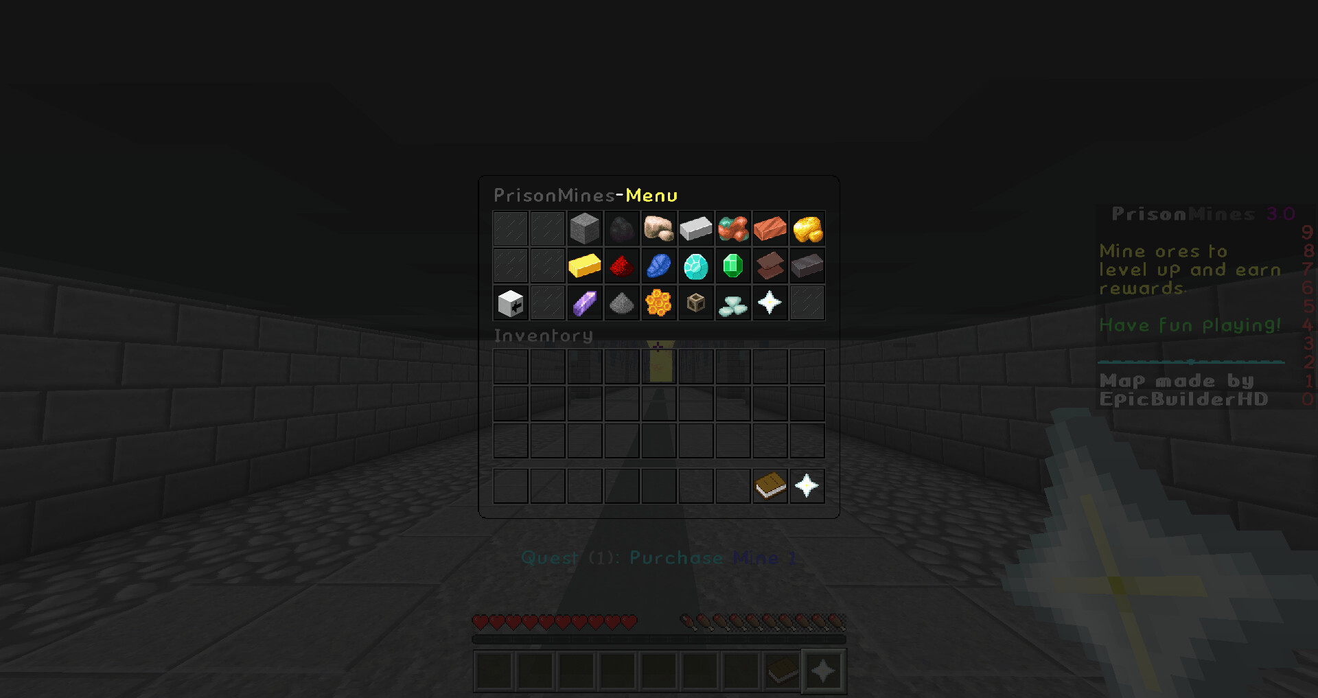 Prison Mines v3 Simulator / Tycoon by EpicBuilderHD (1.19.2) Minecraft Map