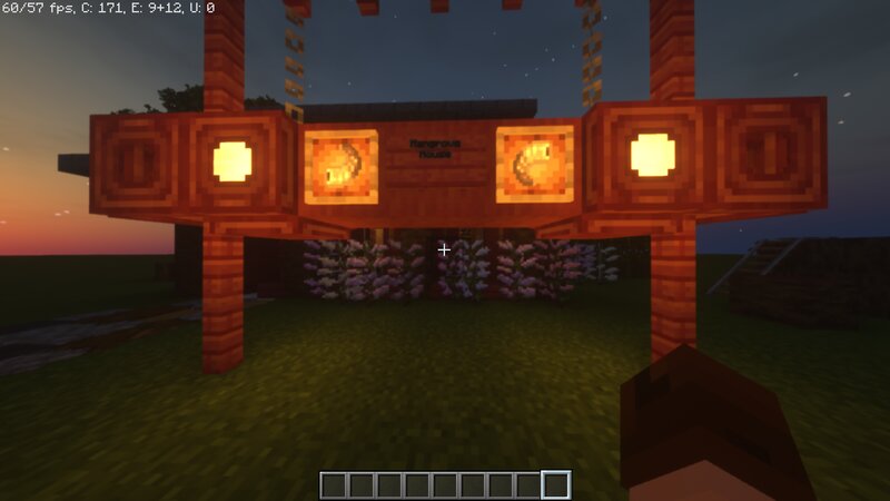 Mangrove house and skulk clock Minecraft Map