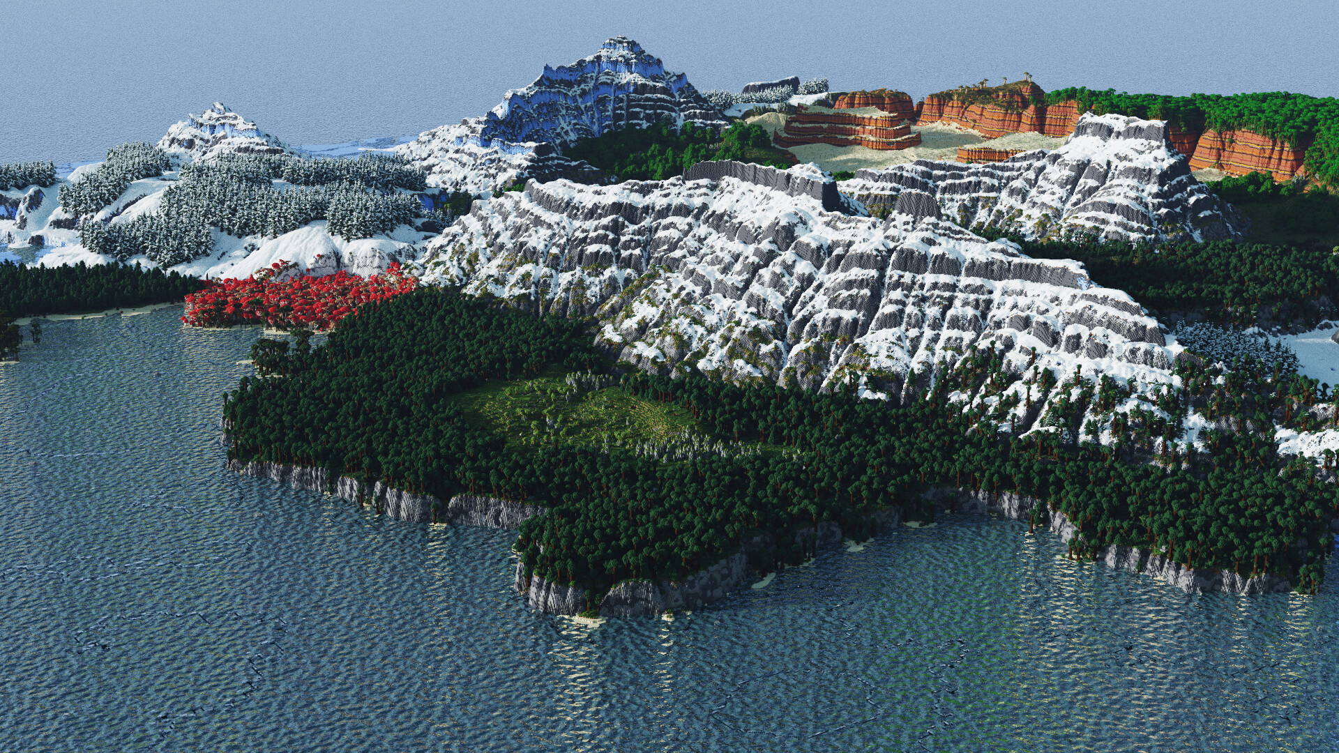 Raqulie (3k x 3k, 1.18, multibiome, Java & Bedrock) Minecraft Map