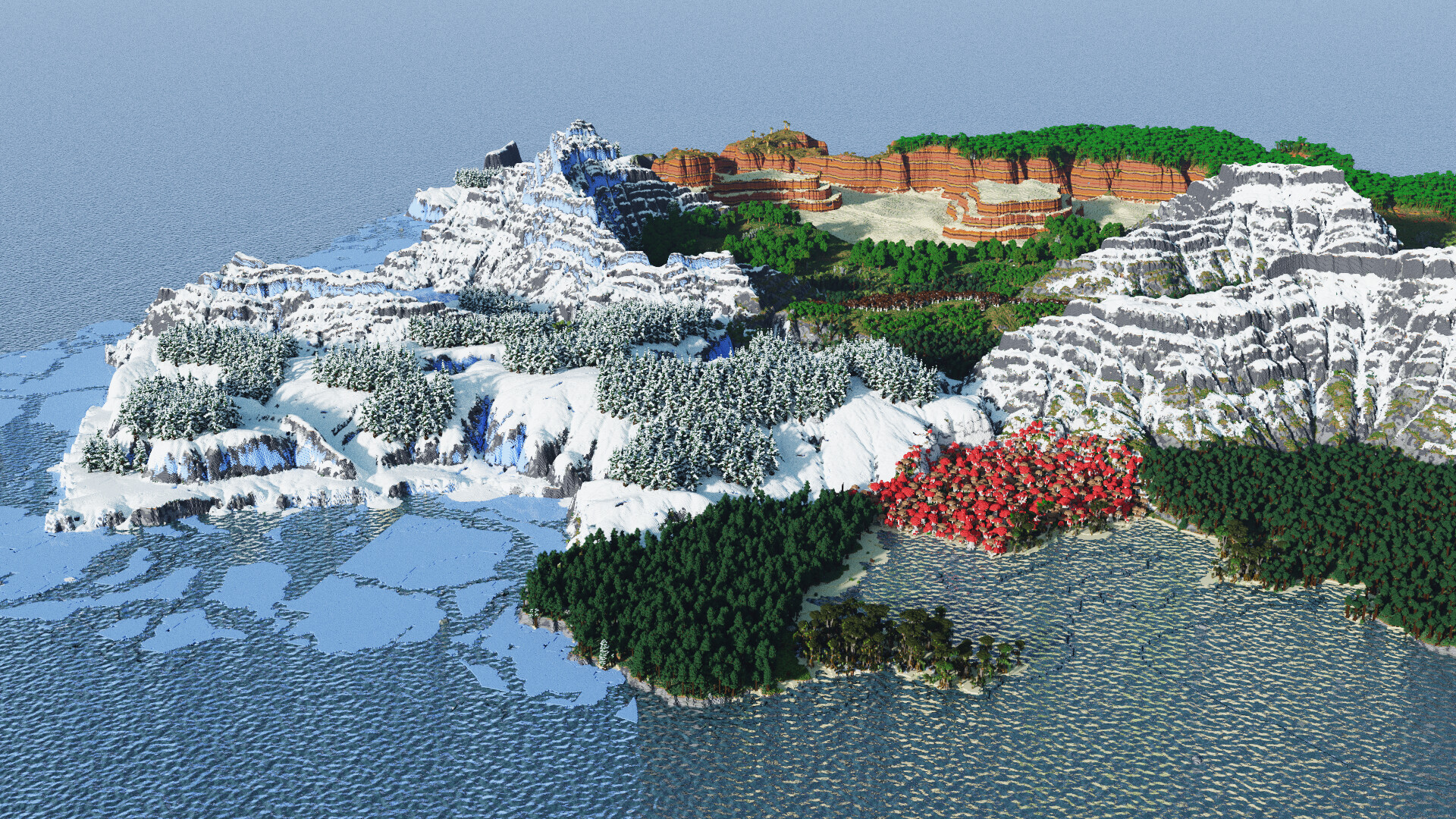 Raqulie (3k x 3k, 1.18, multibiome, Java & Bedrock) Minecraft Map