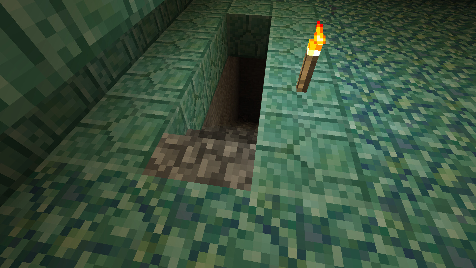 Underwater Temple Excavation Site and Tent with Giant Waterfall in ...