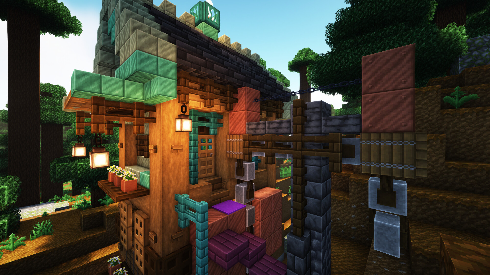 How to build a Ravine House Minecraft Map