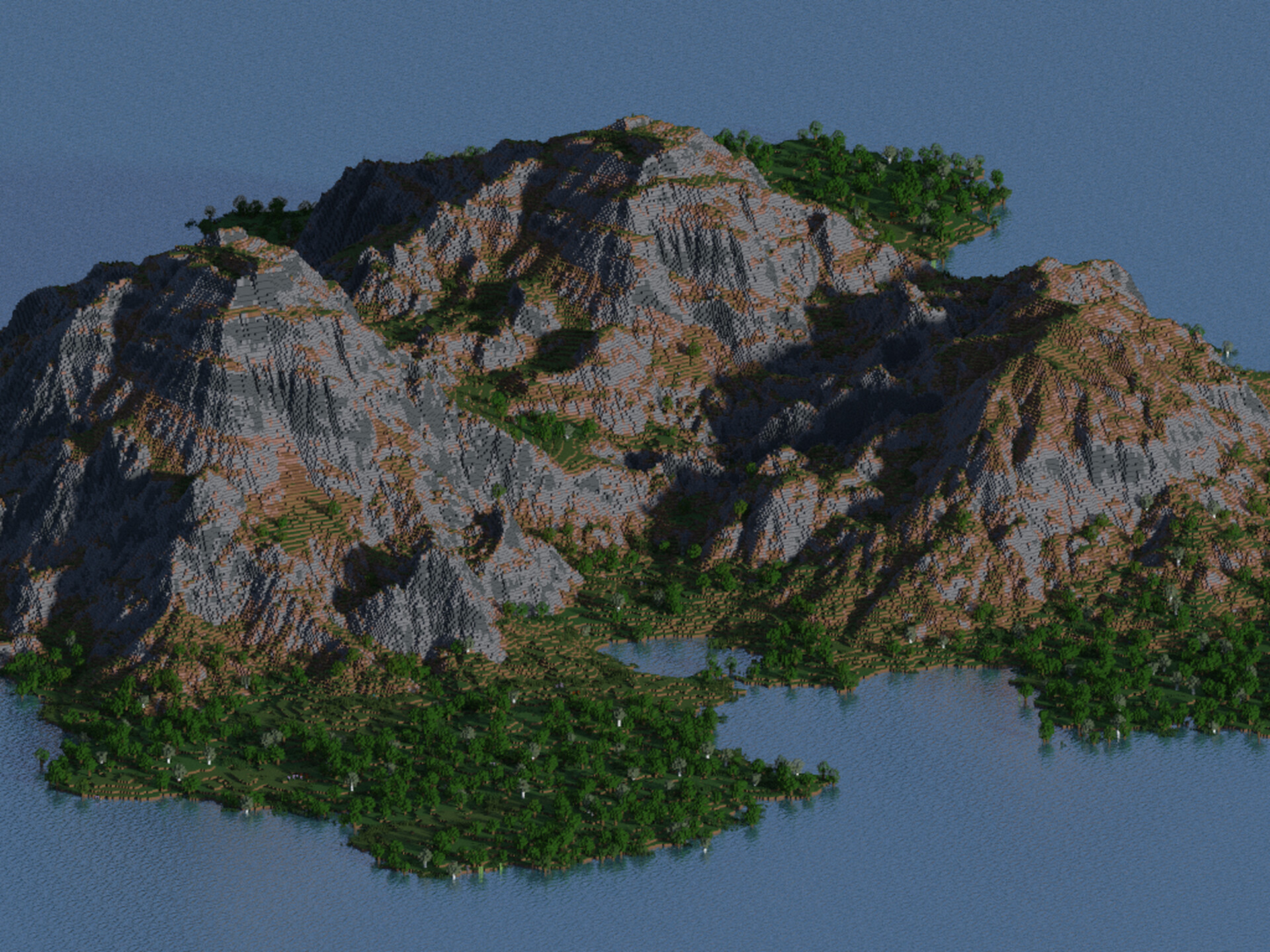 Custom forest island 1k x 1k worldpainter map Minecraft Map