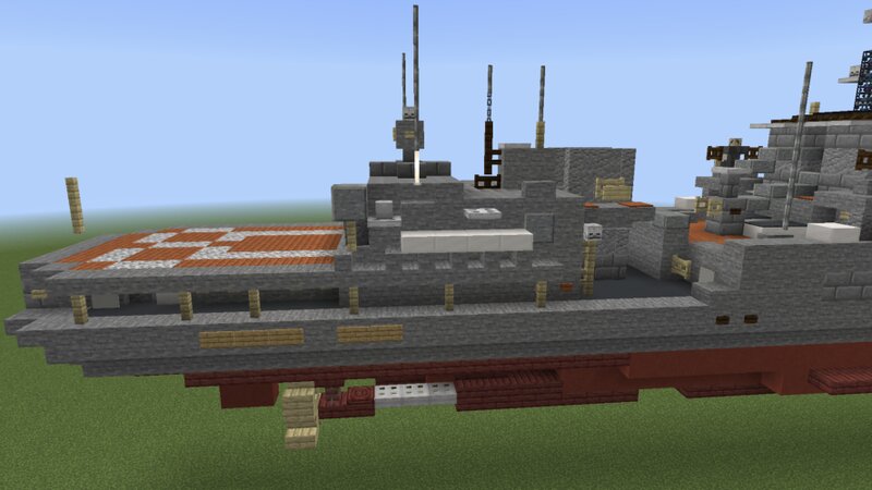 1:2 scale Project 1155.1 Admiral Chabanenko (Udaloy II Class) Minecraft Map