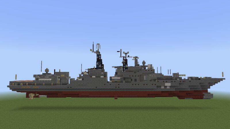 1:2 scale Project 1155.1 Admiral Chabanenko (Udaloy II Class) Minecraft Map