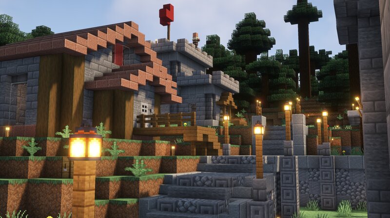 Mega Taiga World Hardcore Base Minecraft Map