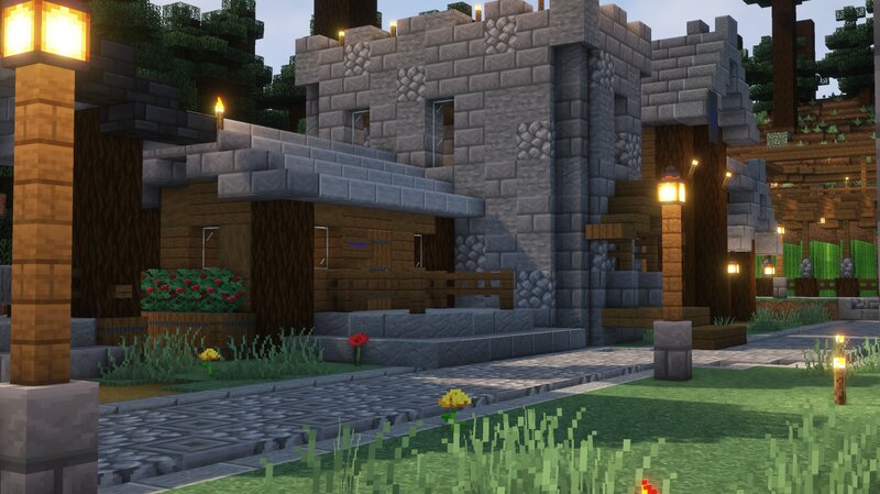 Mega Taiga World Hardcore Base Minecraft Map