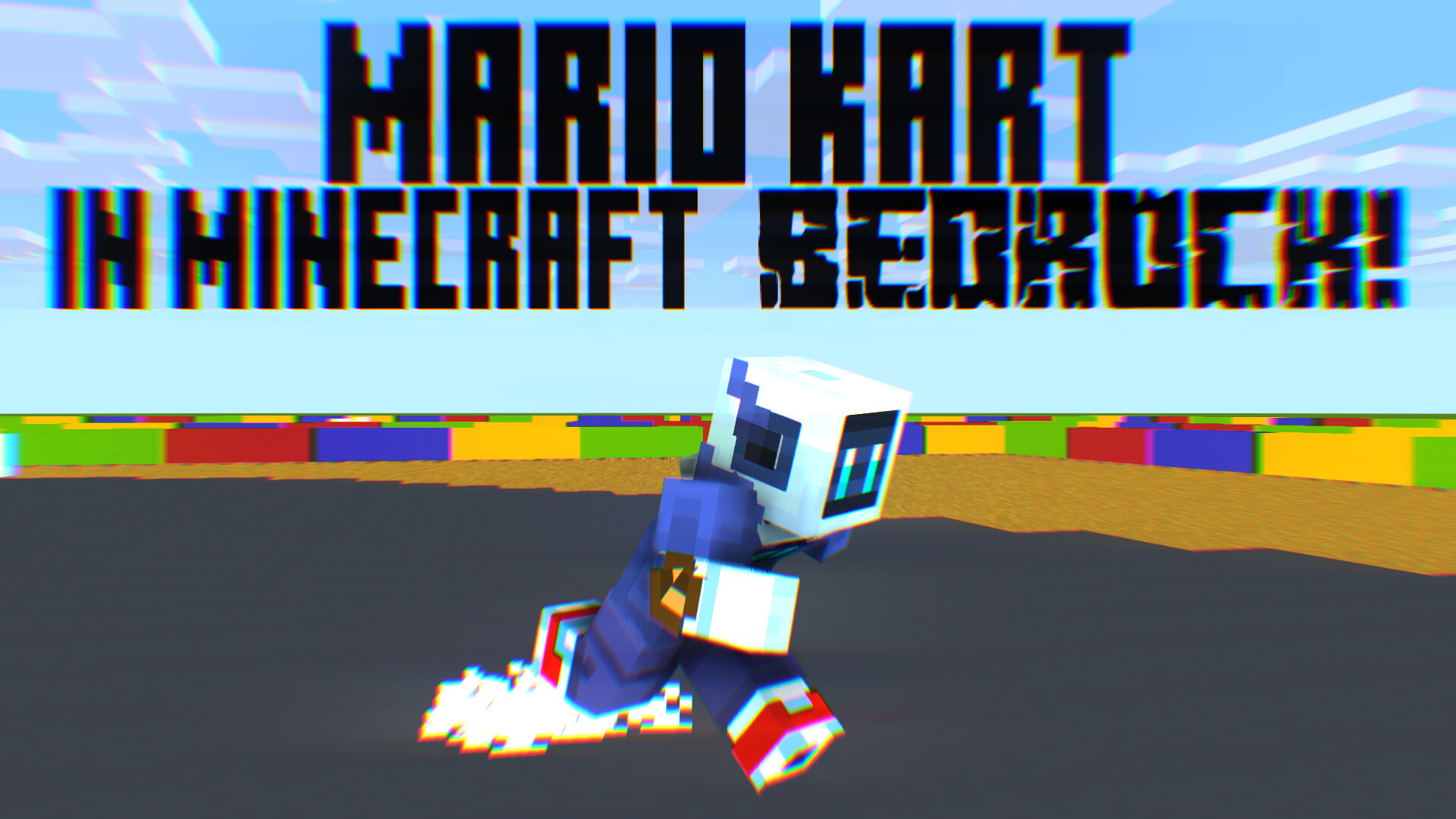 Mario Kart in MINECRAFT BEDROCK! Minecraft Map