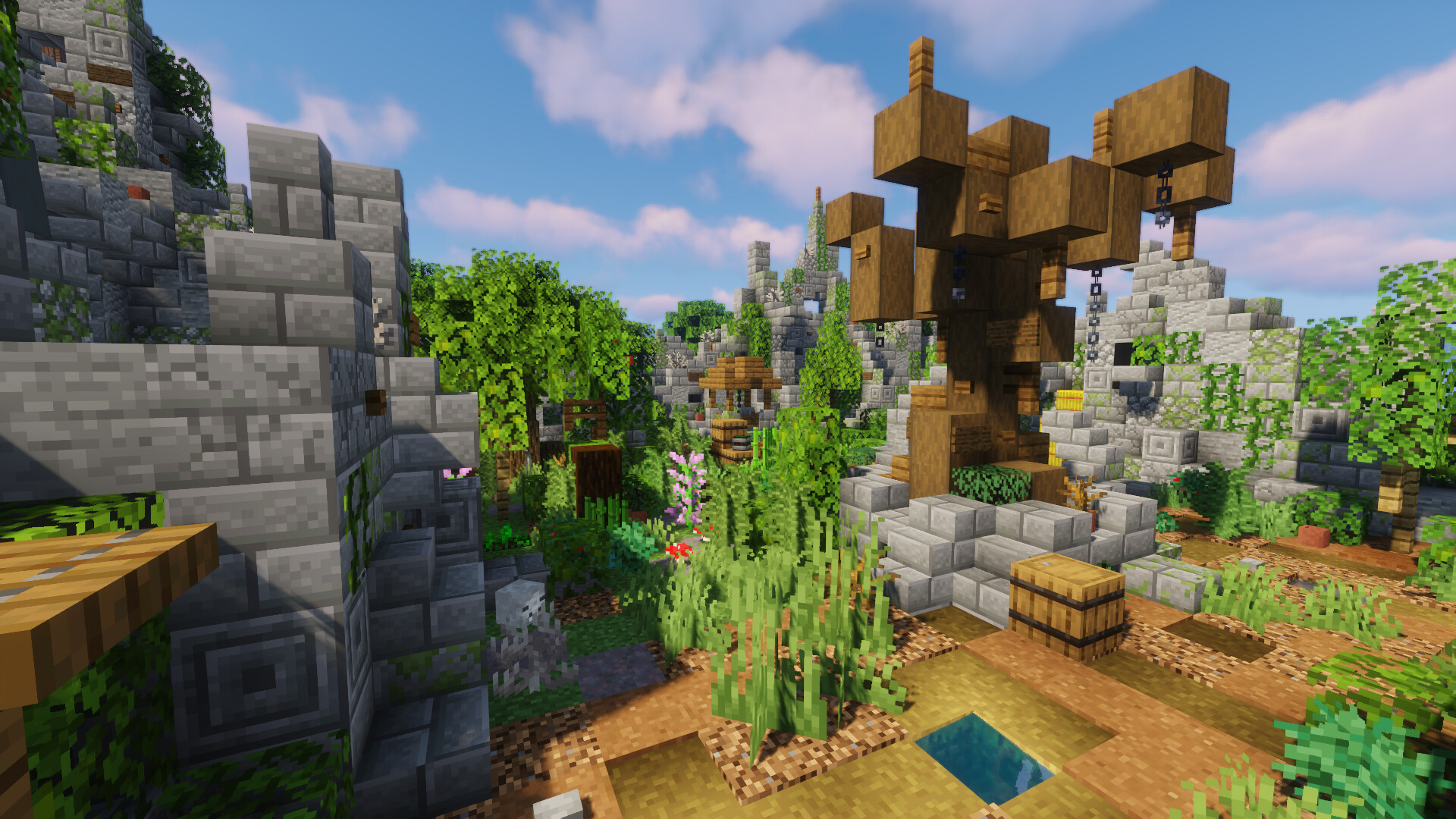 Hill Of Chains - A Medieval Ruined Castle + Village! Minecraft Map