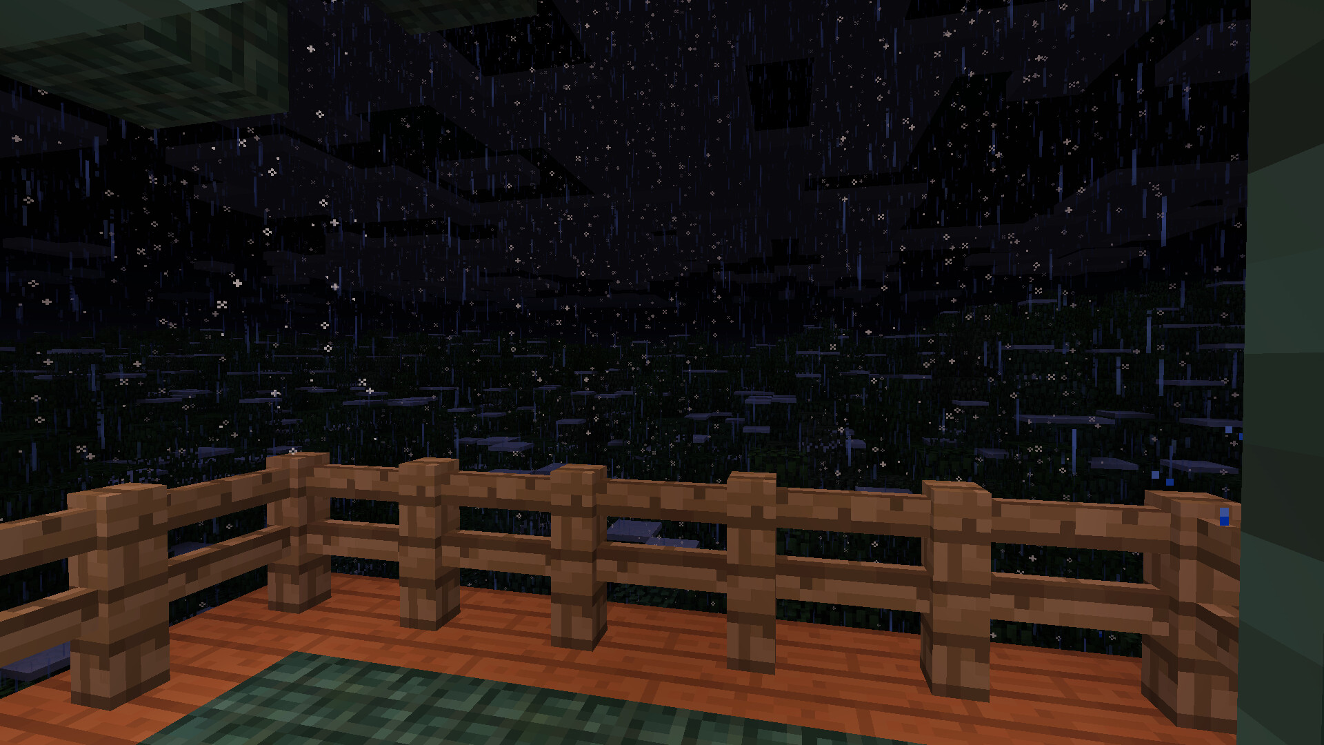 Christmas Cabin Large Fireplace in Very Dense Forest Minecraft Map