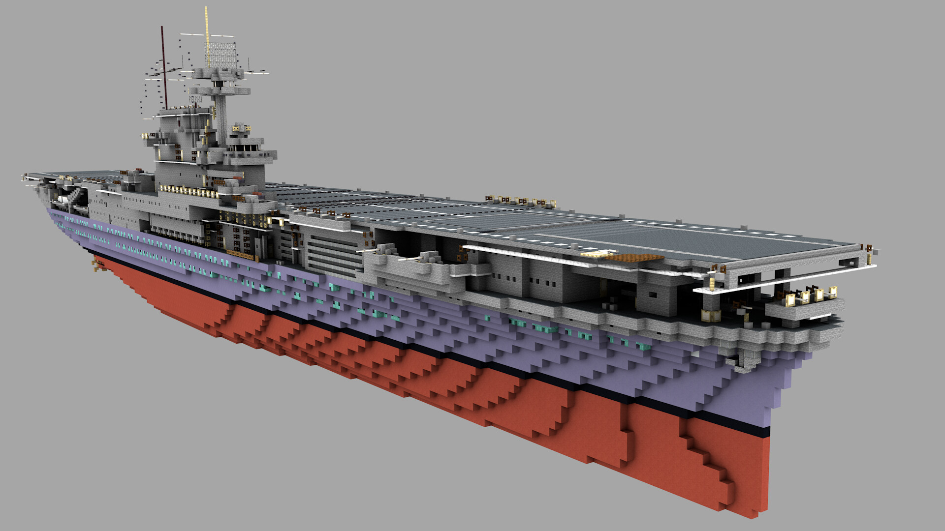 1:1 Scale USS Yorktown CV-5 Minecraft Map