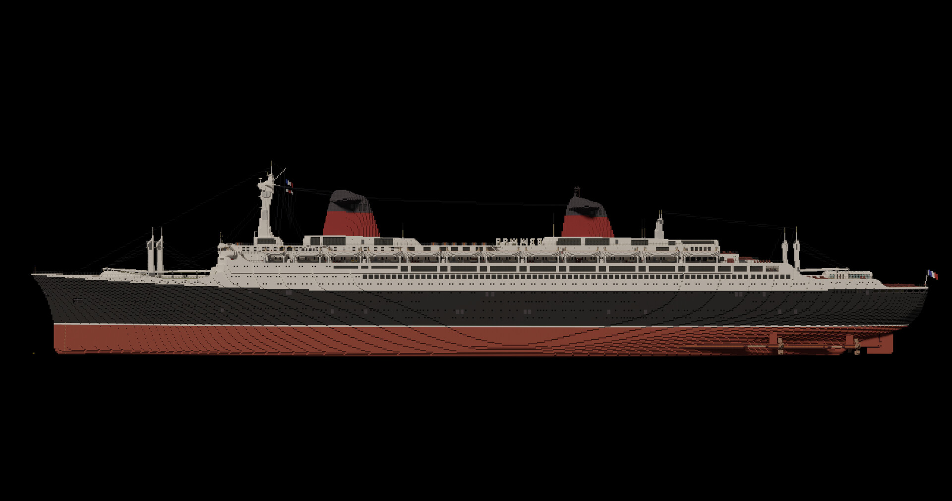 SS France 1961 2:1 scale Minecraft Map