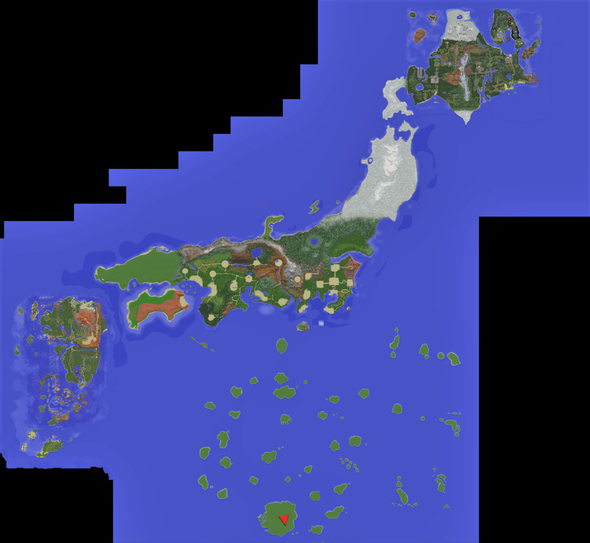 Pokémon World Map Kanto Johto Hoenn Sinnoh Orange Islands Sevii Islands Minecraft Map
