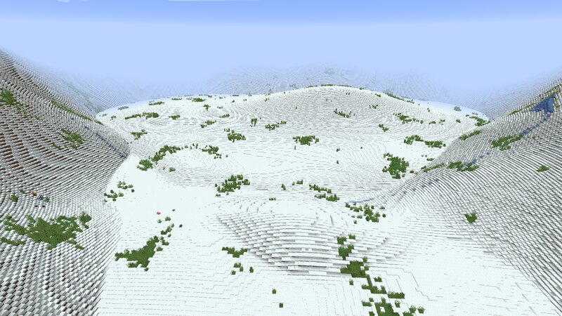Large snowy mountainside start Minecraft Map