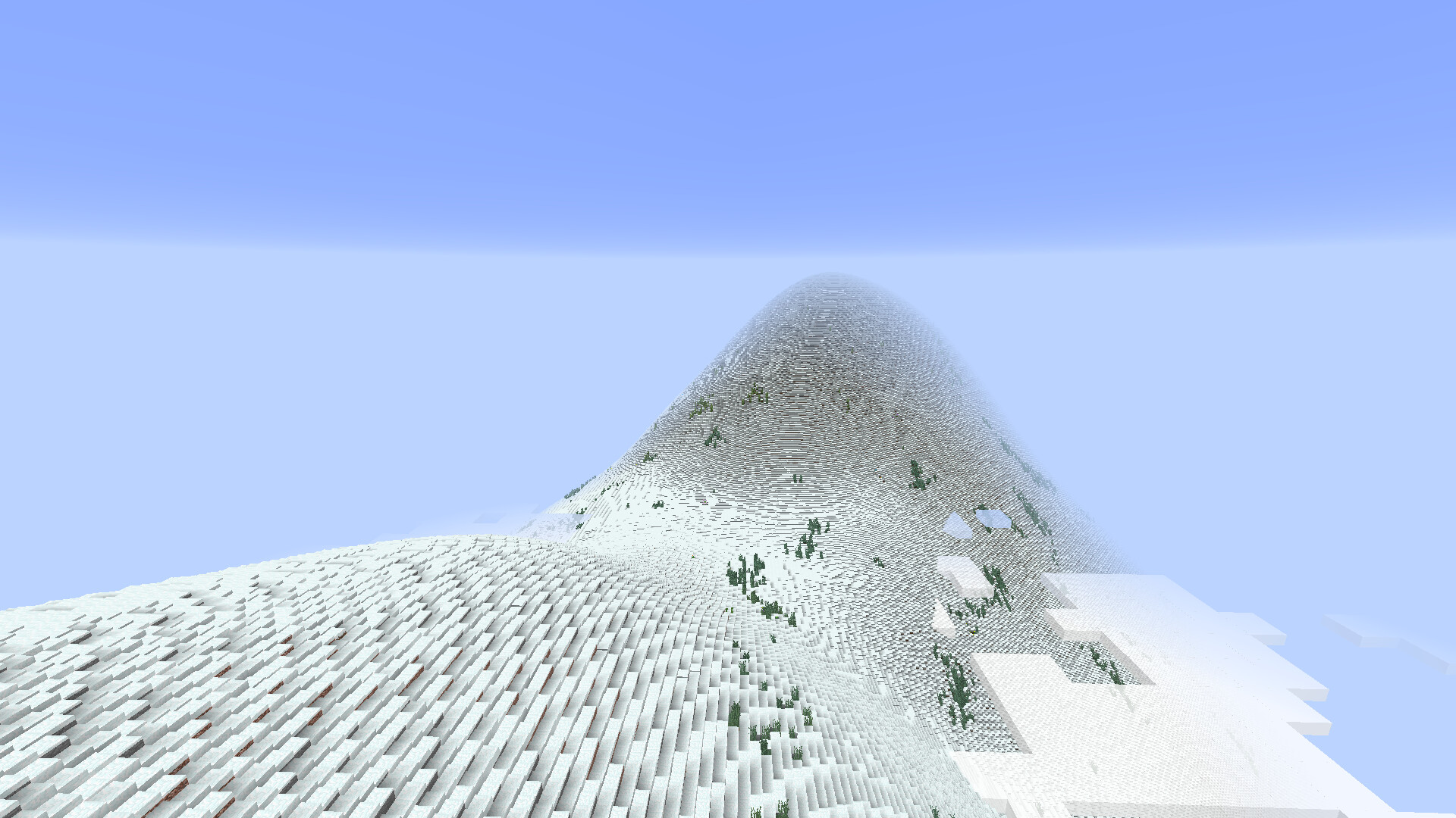 Large snowy mountainside start Minecraft Map