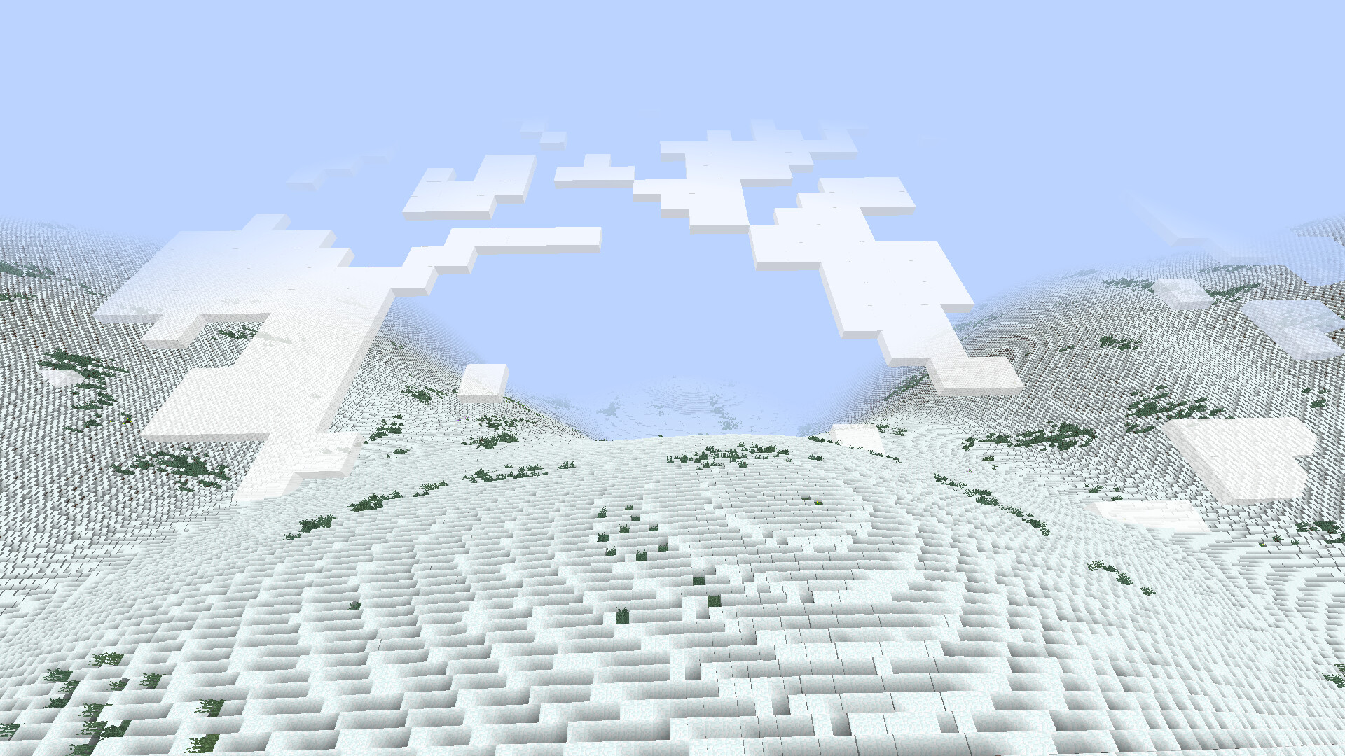 Large snowy mountainside start Minecraft Map