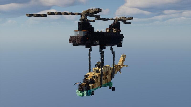 Mil Mi25 and MH47 Helicopters (operation Mount Hope III) Minecraft Map