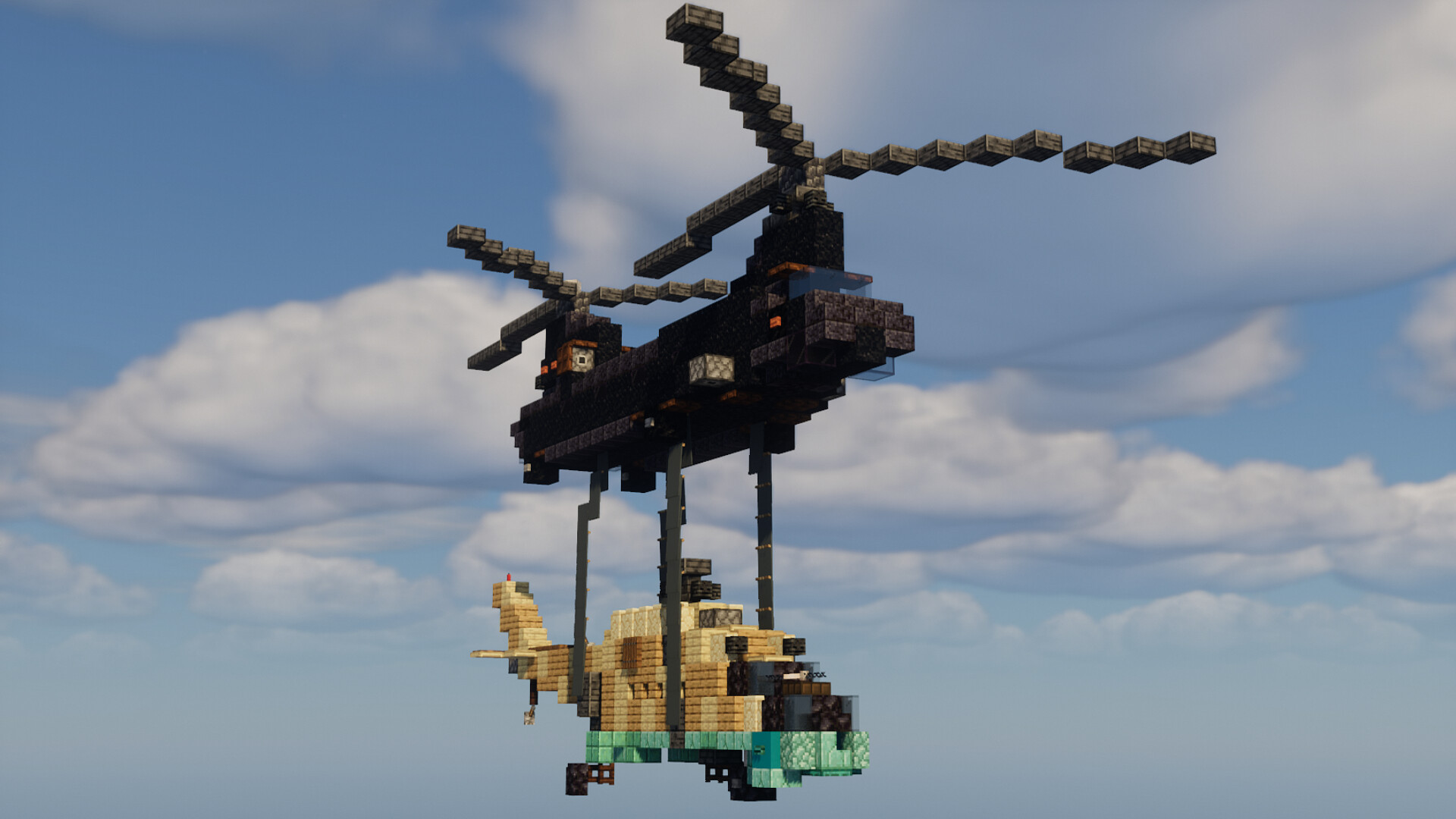 Mil Mi25 and MH47 Helicopters (operation Mount Hope III) Minecraft Map