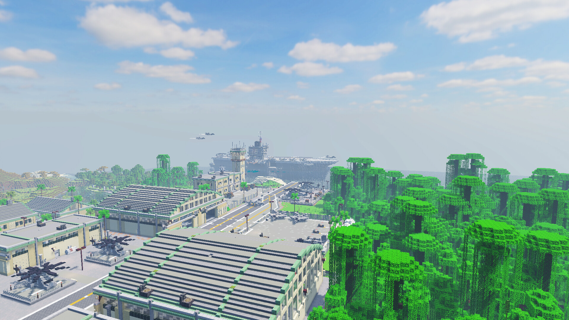 Air Force Base & Carrier Minecraft Map