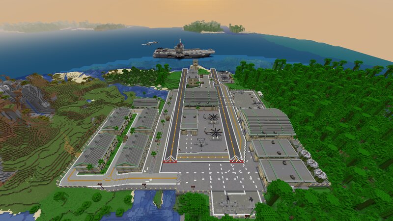 Air Force Base & Carrier Minecraft Map