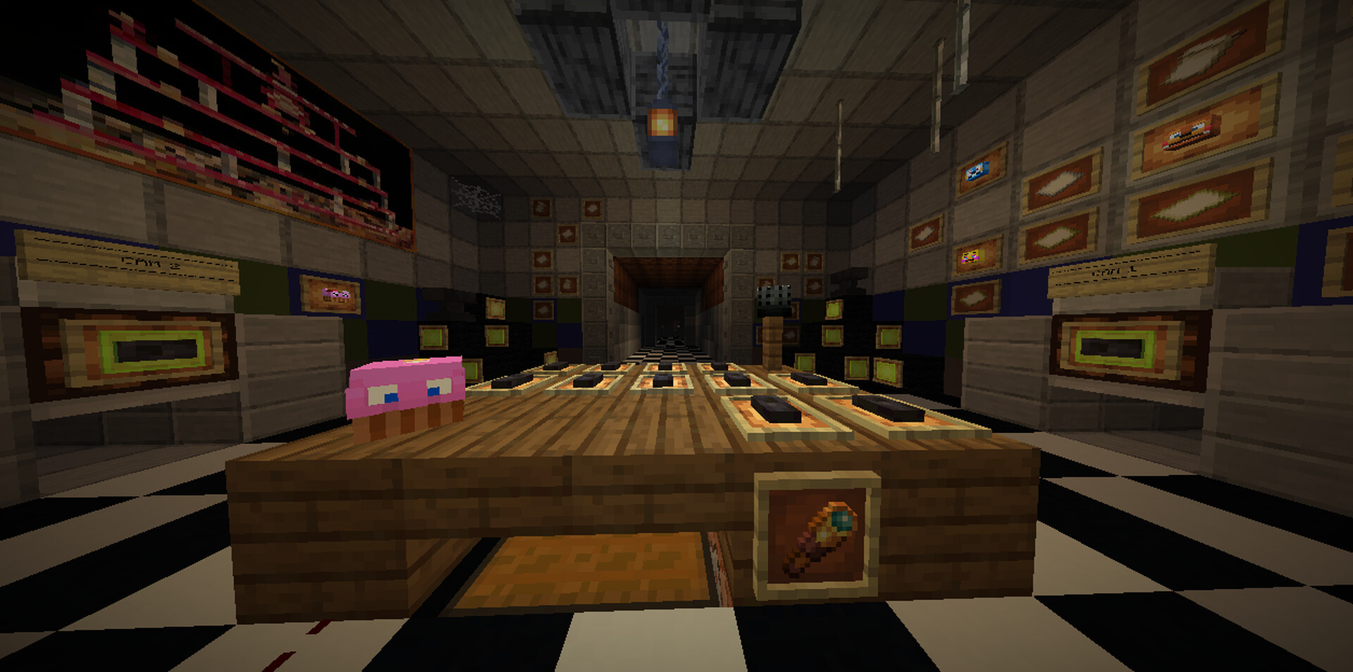 (FNAF) all of the maps! and funcional (FNAF 1, 2, 3 ,4 and 5) Minecraft Map