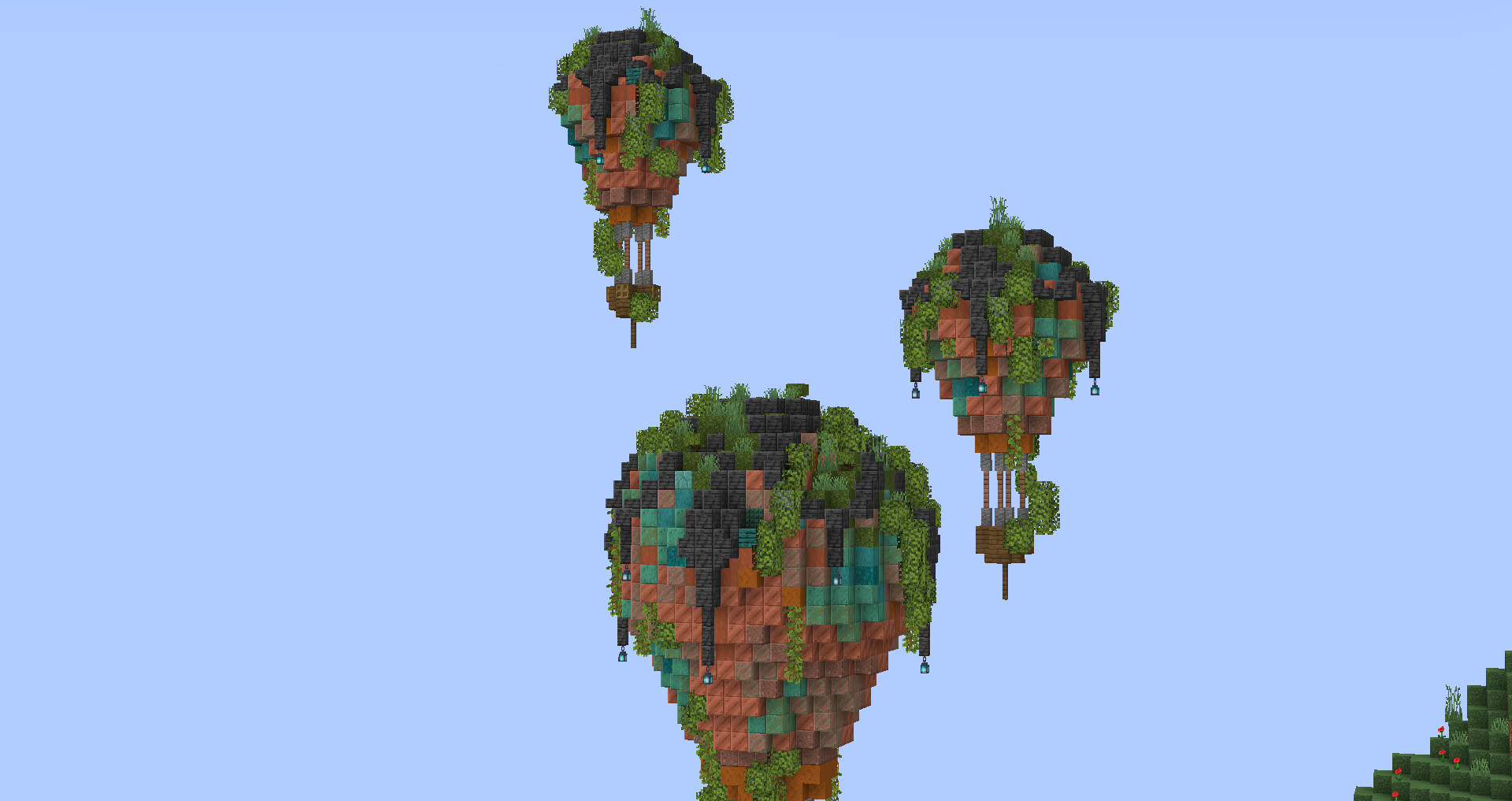 Overgrown Hot Air Balloon Minecraft Map