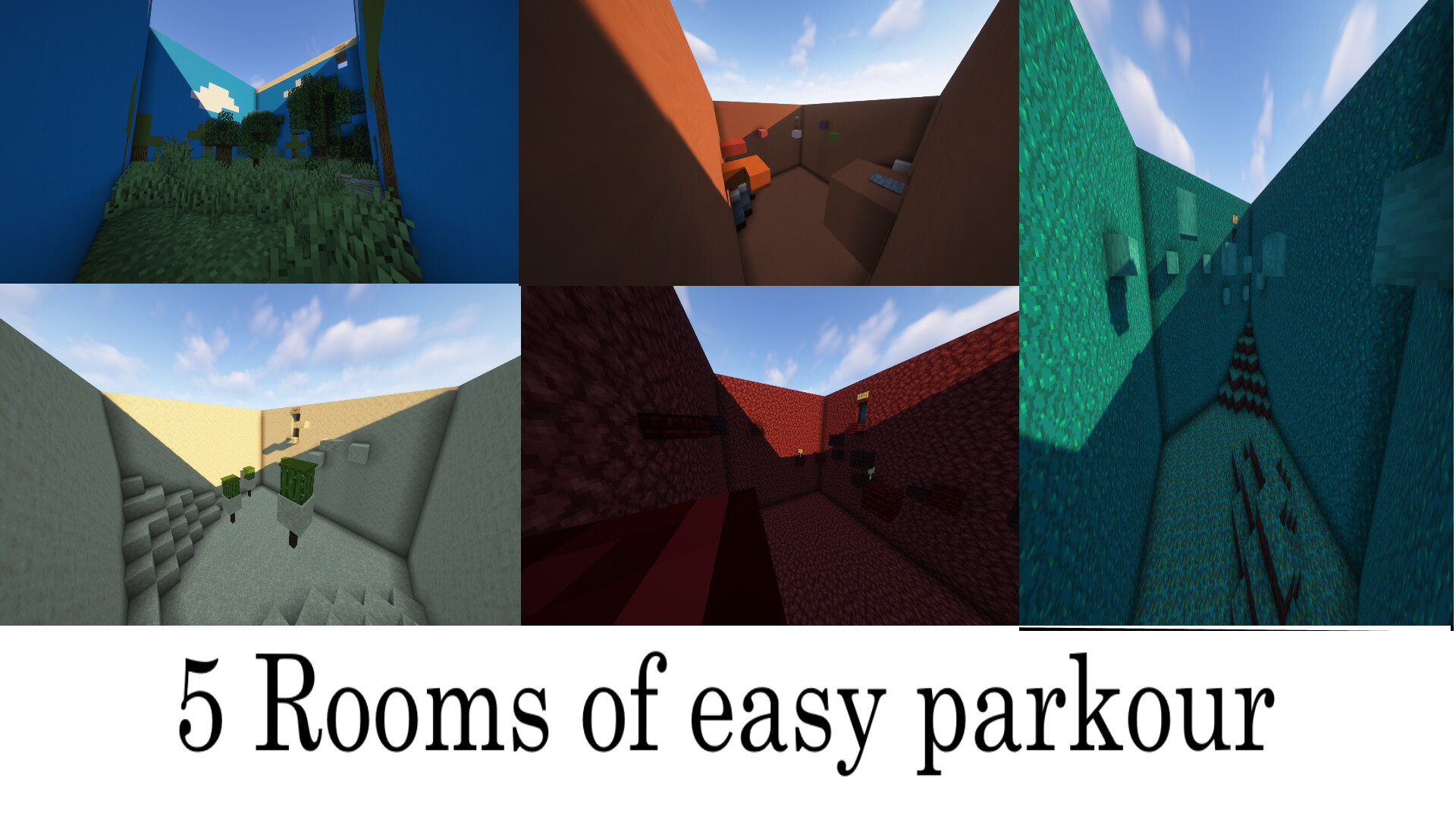 5 Rooms Of Easy Parkour Minecraft Map