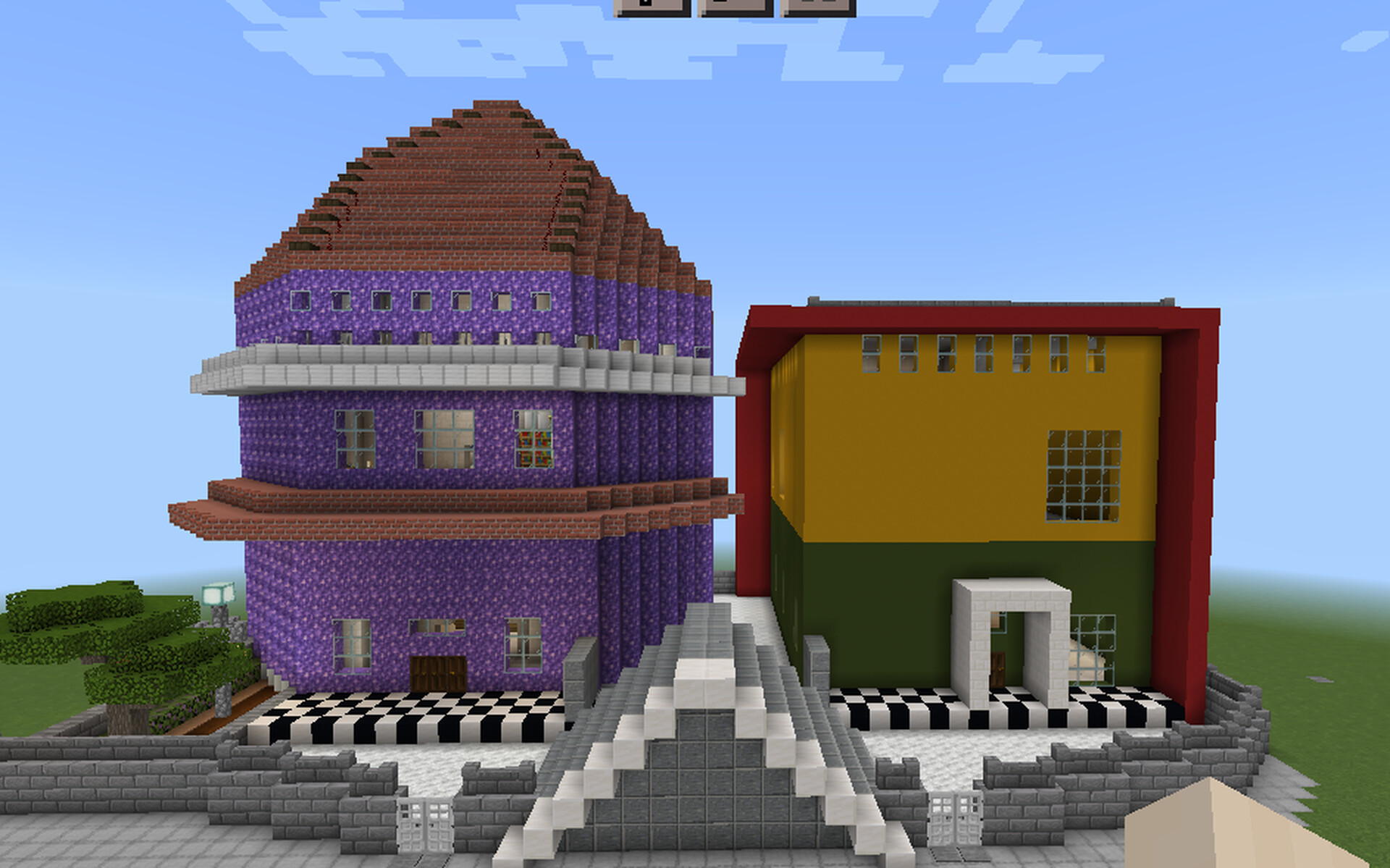 The House Cone Crystal and Modern New House Minecraft Map