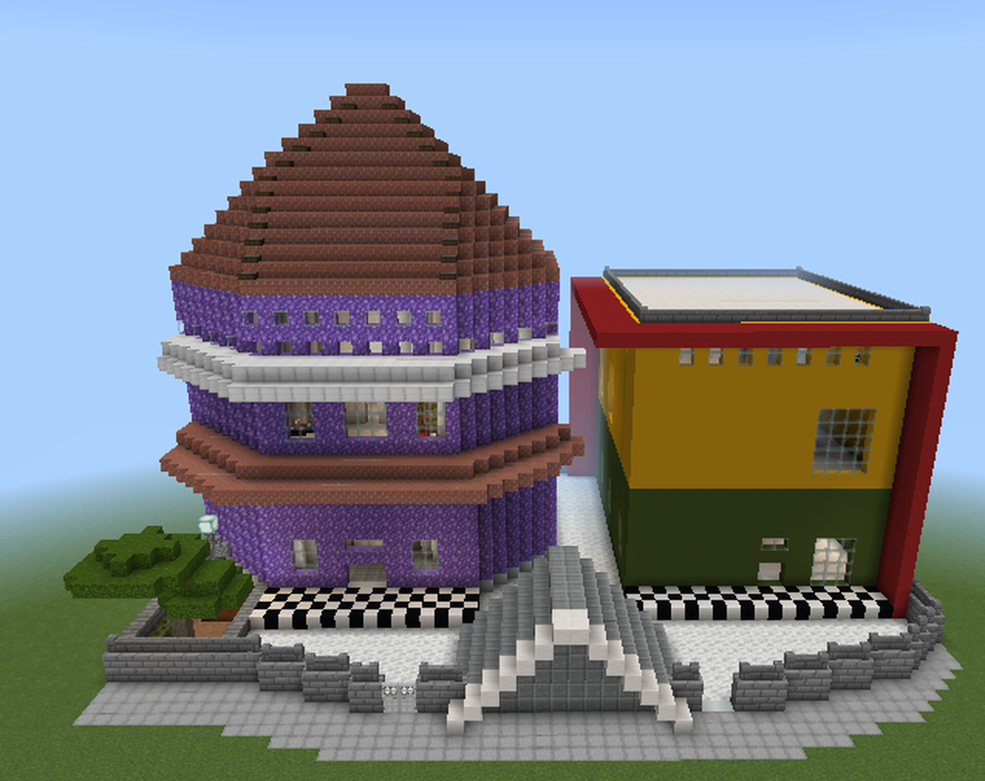 The House Cone Crystal and Modern New House Minecraft Map