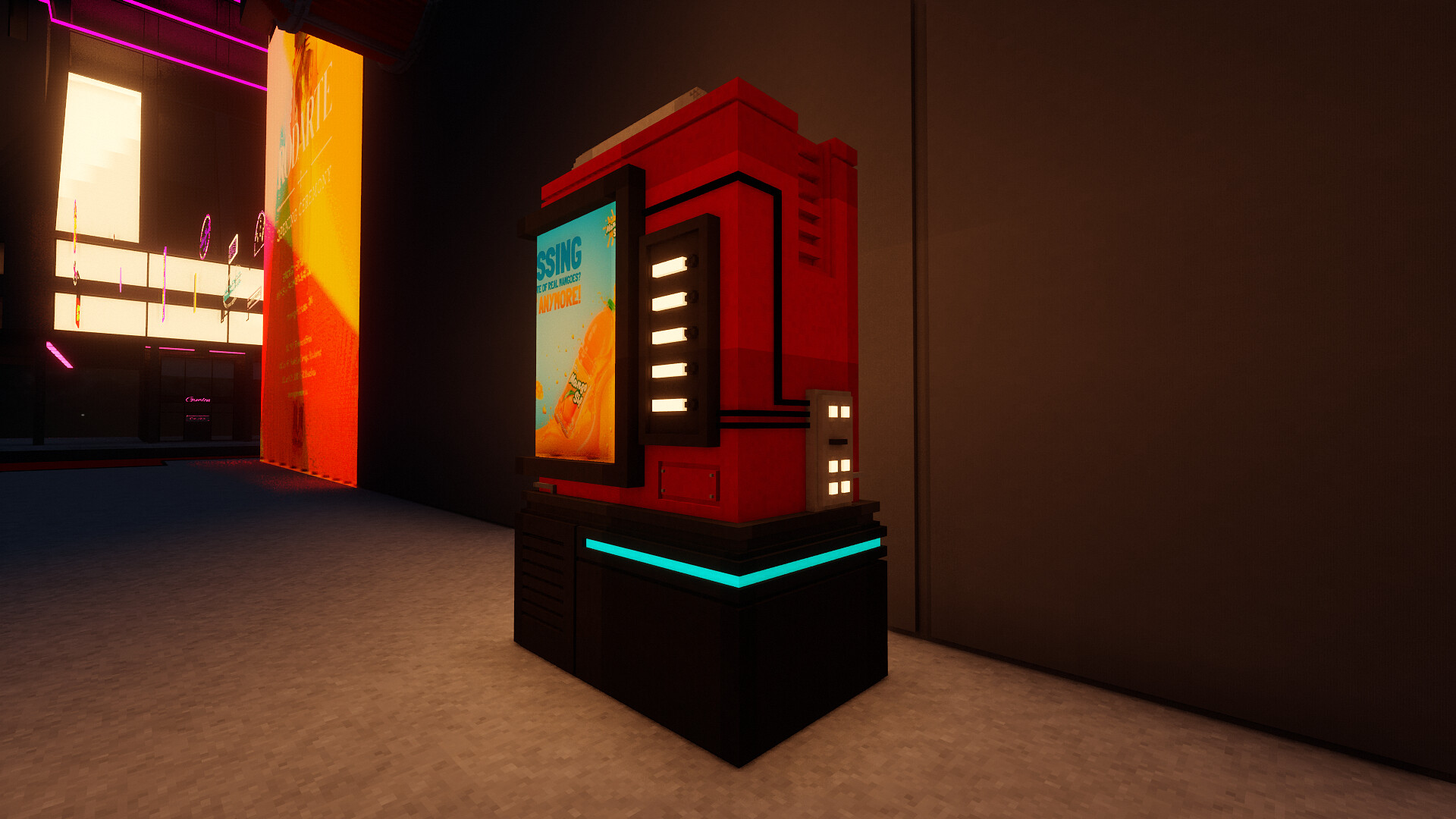 Minecraft | Building a Cyberpunk Vending Machine [little tiles ...