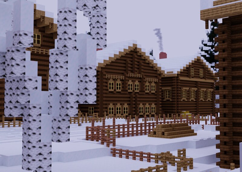 A small Russian northern village Minecraft Map
