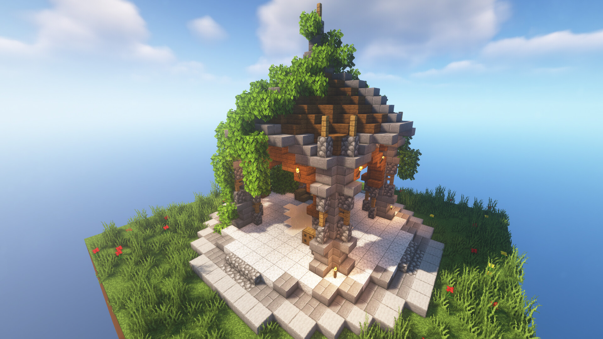 Medieval Small Pavillion With Glassfloor [1.12+ Download] Minecraft Map