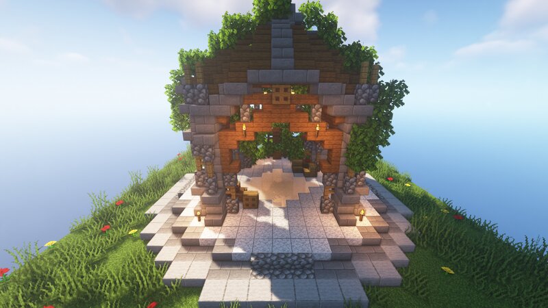 Medieval Small Pavillion With Glassfloor [1.12+ Download] Minecraft Map
