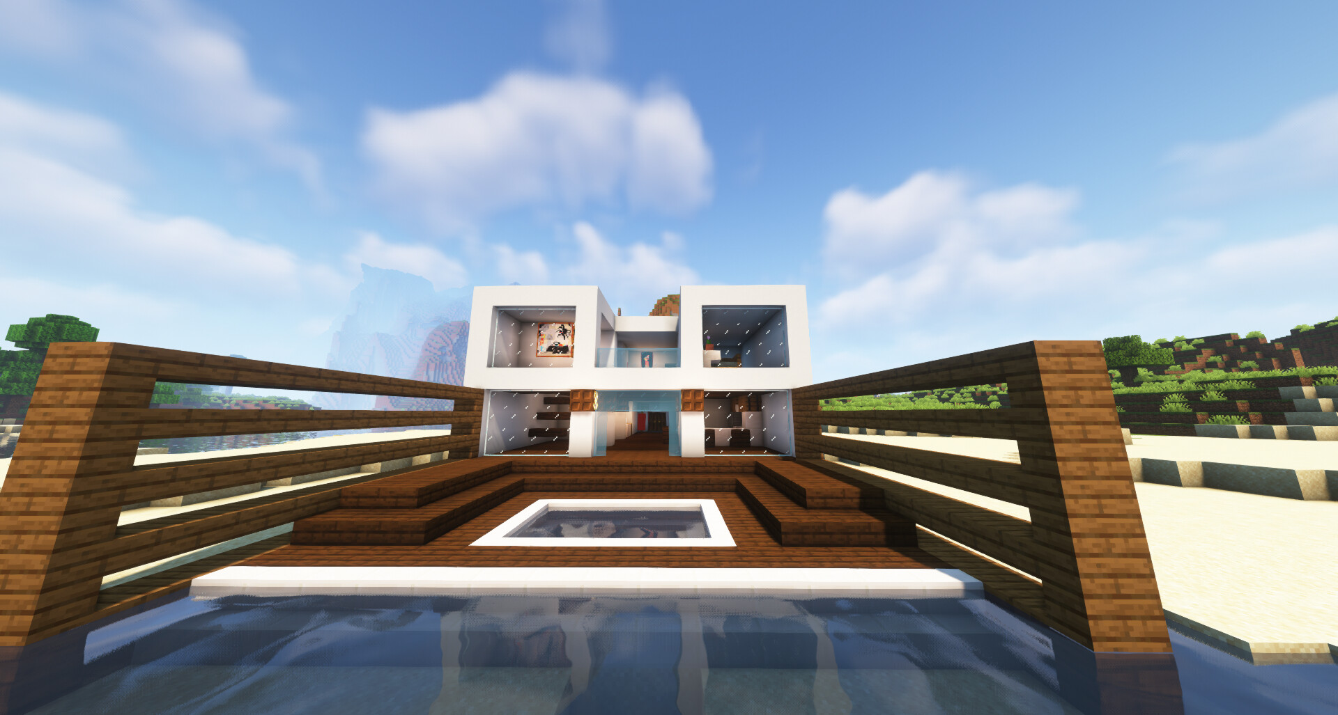 Medium modern beach house Minecraft Map