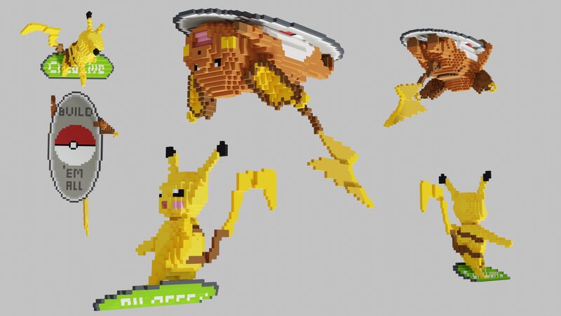 Pikachu + Raichu - downloadable Minecraft Map
