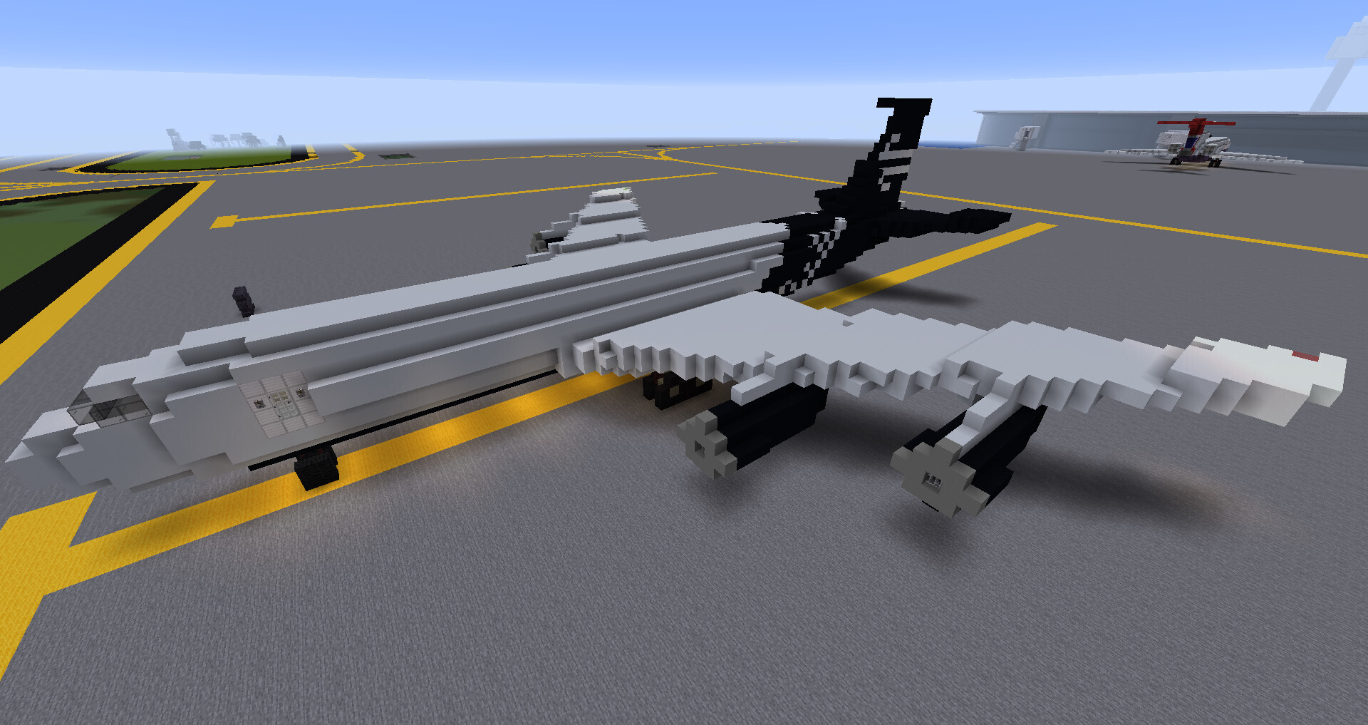 Boeing 707 2:1 scale with modern Air New Zealand livery Minecraft Map