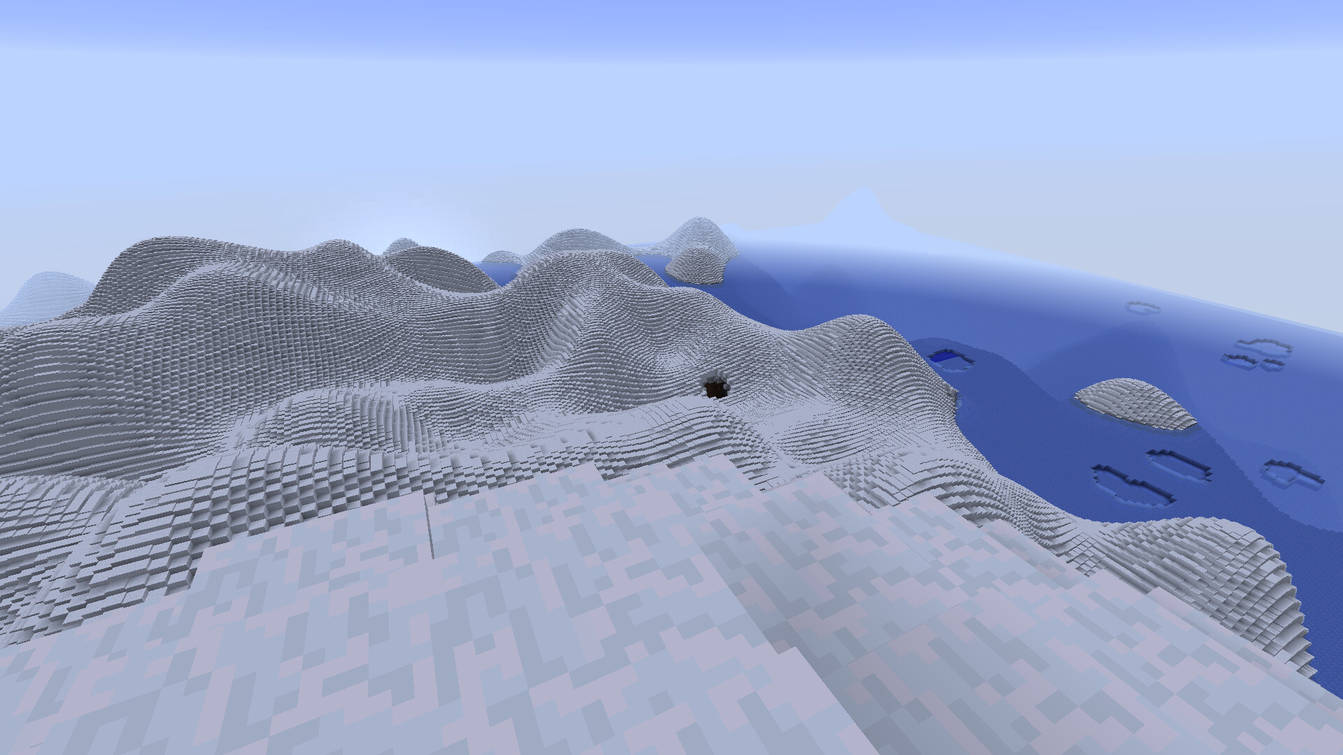 Arctic Mountains Range and Ocean Minecraft Map