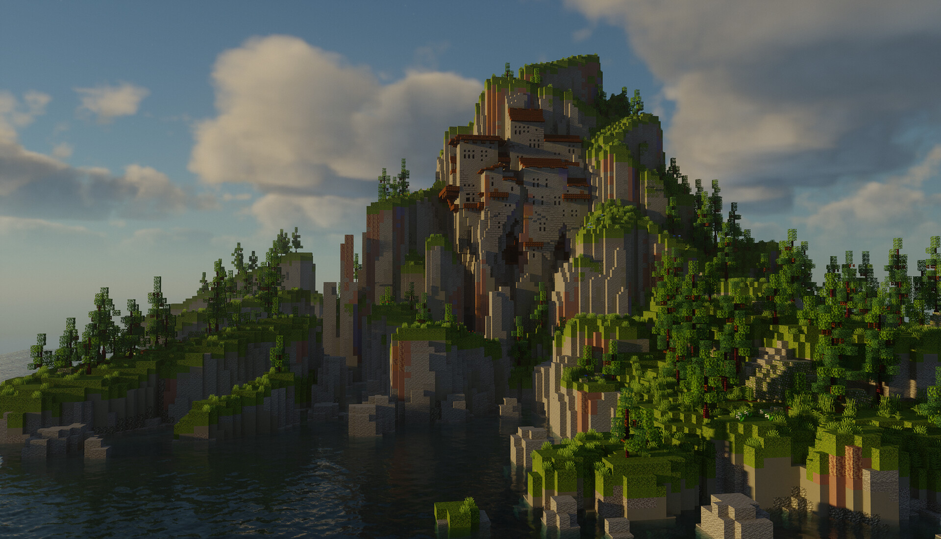 Castle in the cliff Minecraft Map