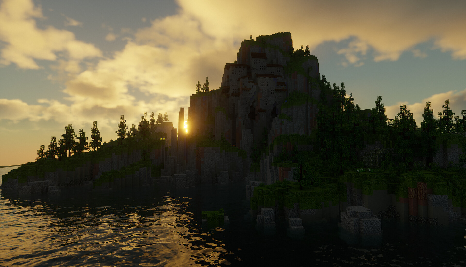 Castle in the cliff Minecraft Map